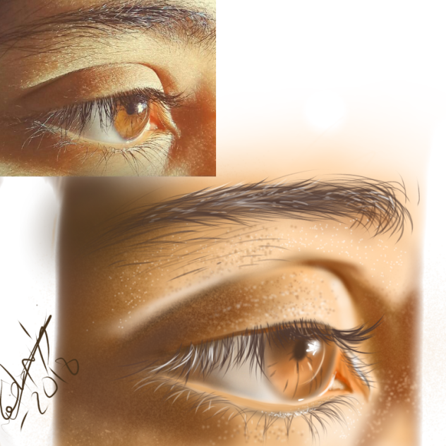 how 2 draw Brown eye 🙈 - ibisPaint