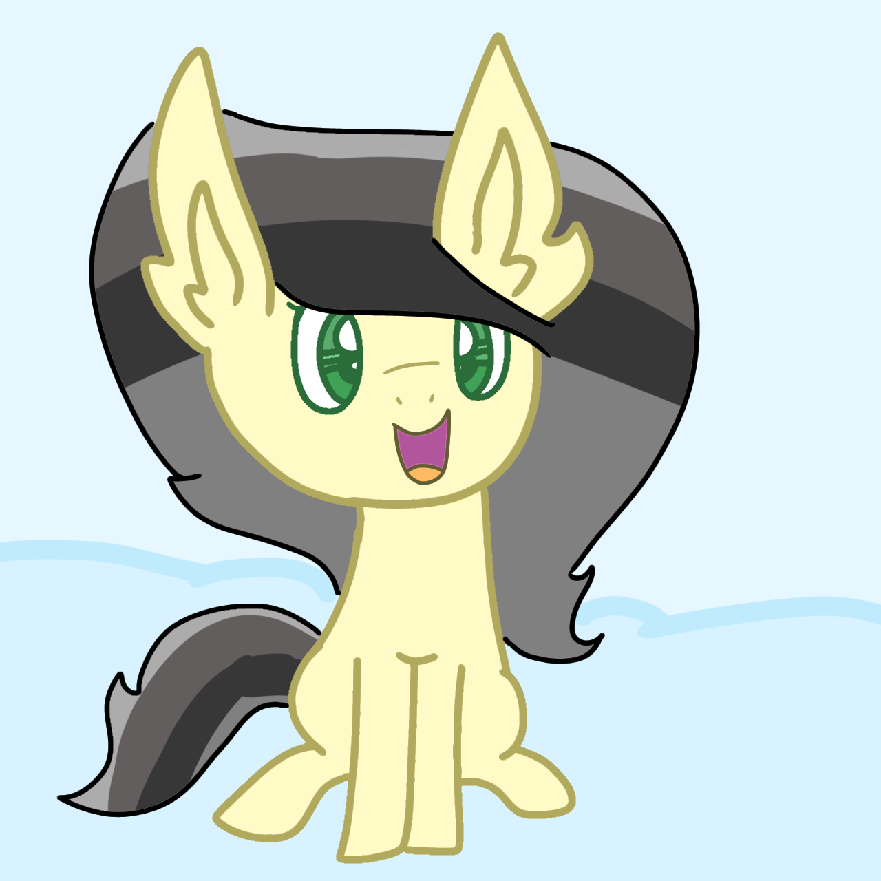 Pony sitting (Front View read desc) - ibisPaint