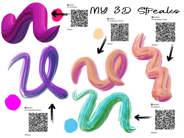 MY 3D Streaks brushes - ibisPaint