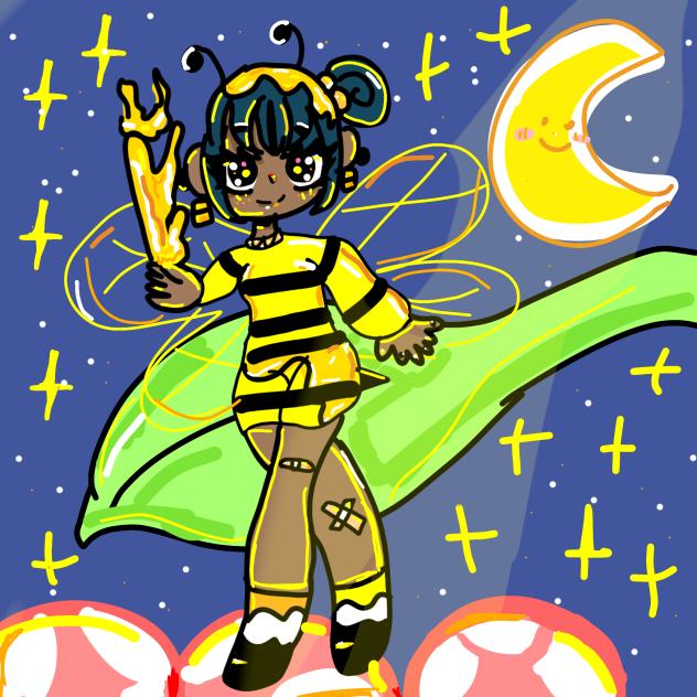 bummble bee girl cute drawing - ibisPaint