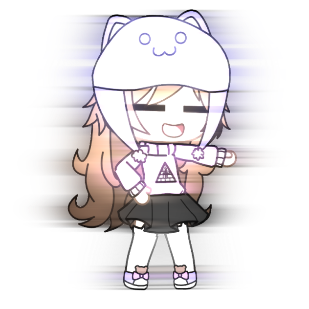 I am de glowing gacha character uwu - ibisPaint