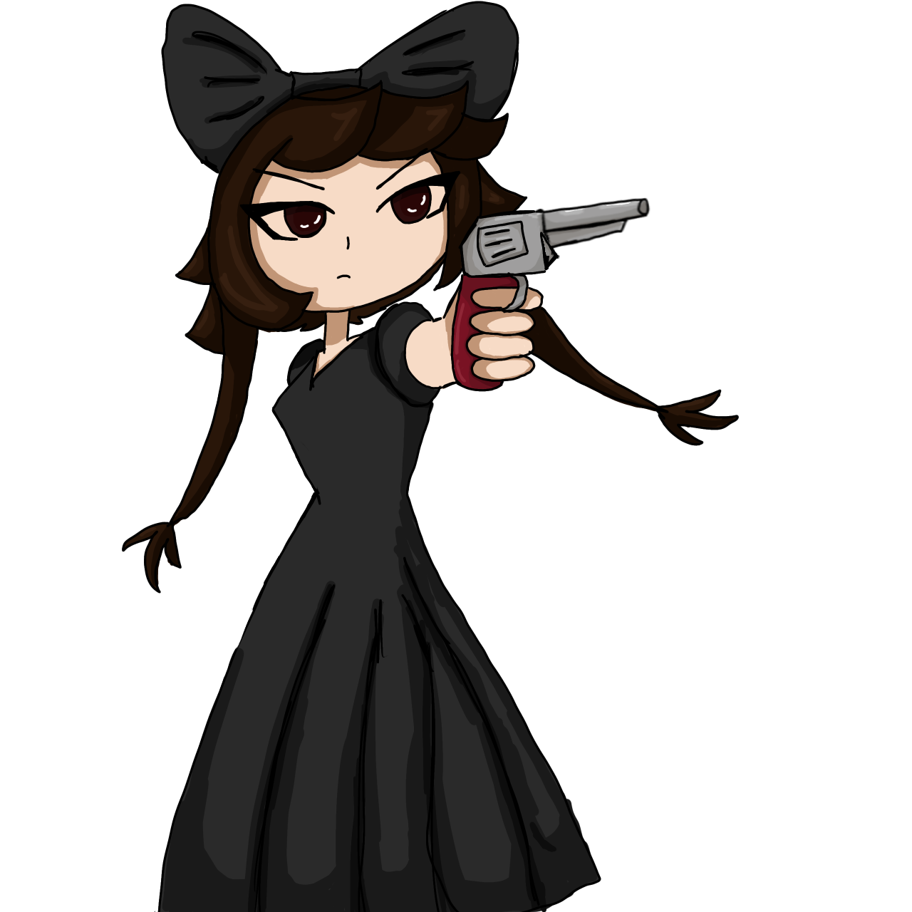 Tessa with gun - ibisPaint