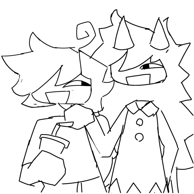 Zip & Edward (Sketch) - ibisPaint