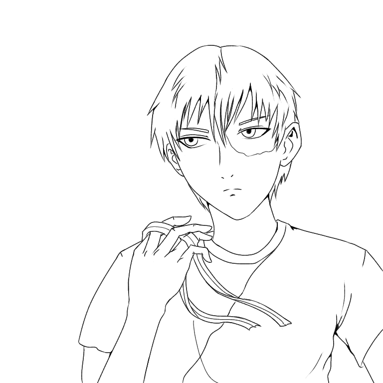 todoroki Line Art - ibisPaint