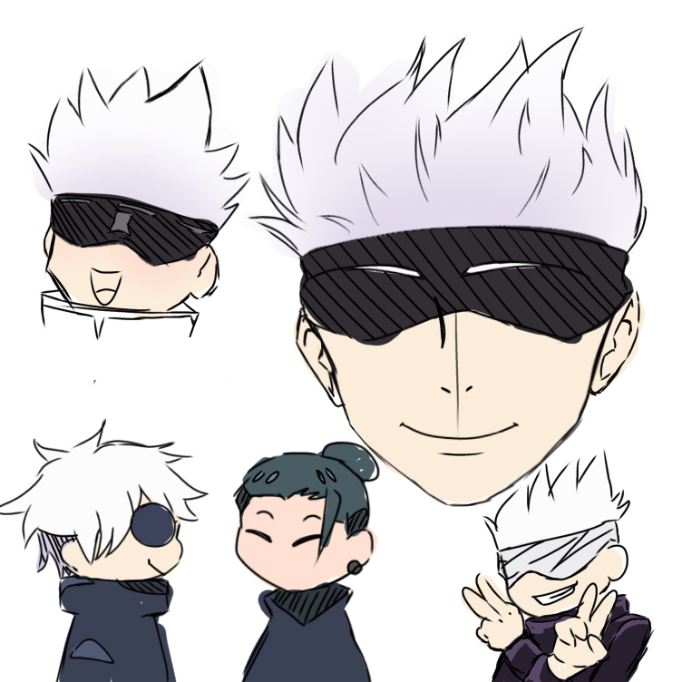 Coloured Gojo doodles - ibisPaint