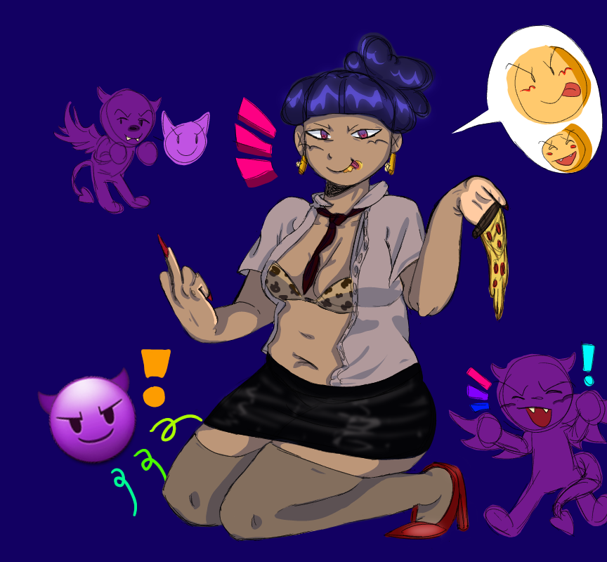 chubby office worker woman doodle - ibisPaint