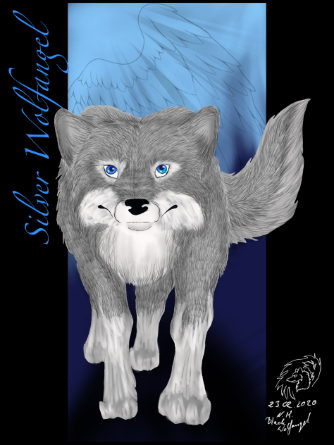 Silver Wolfangel - ibisPaint