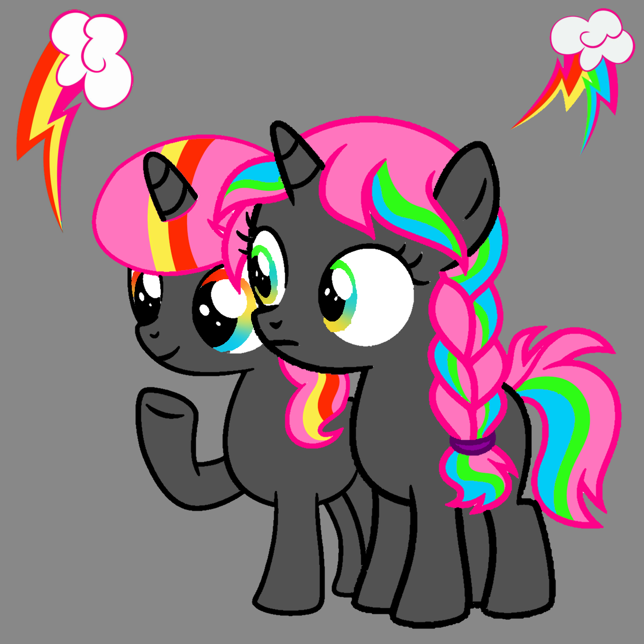 Filly dash lighting and neon lights - ibisPaint