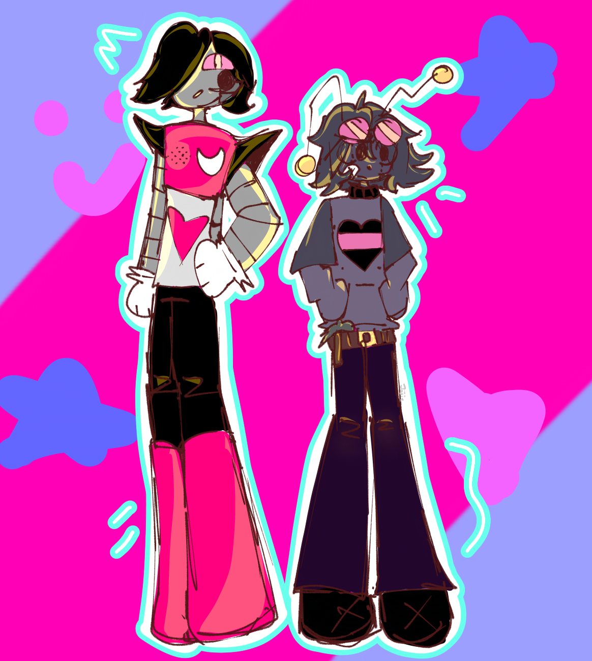 Axis and Mettaton!!! - ibisPaint