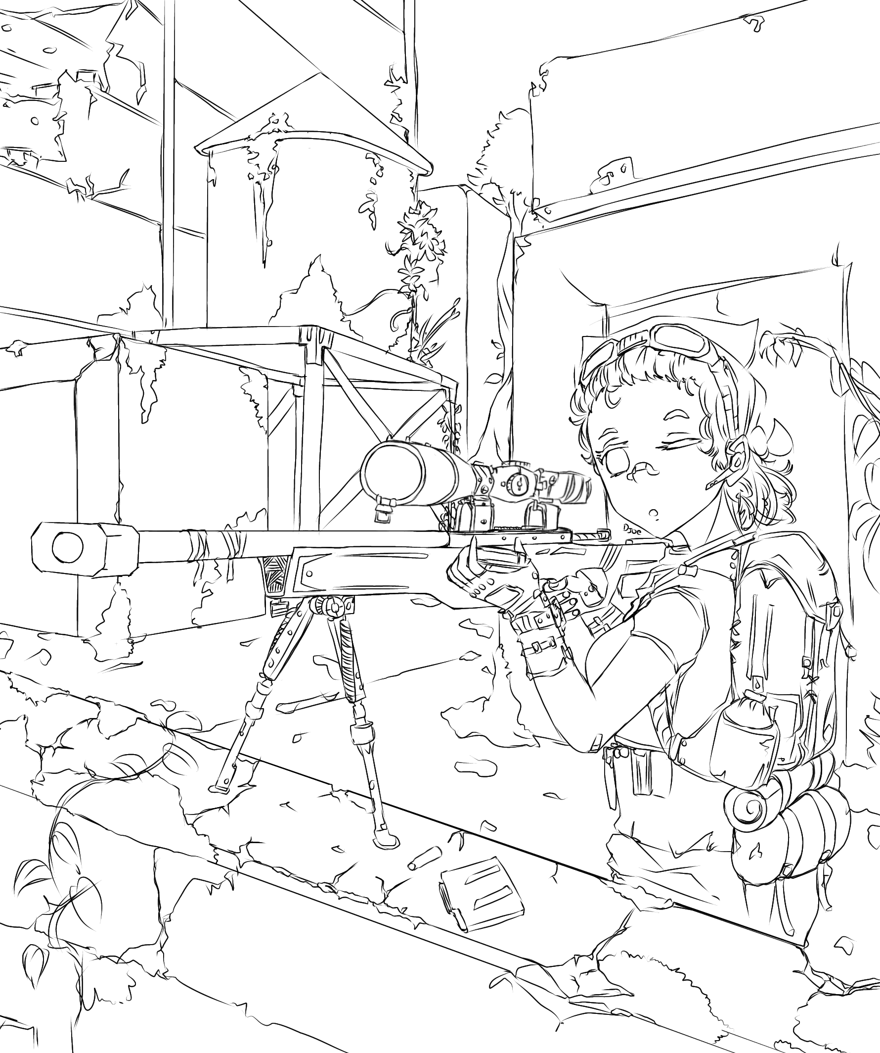 sniper girl - ibisPaint
