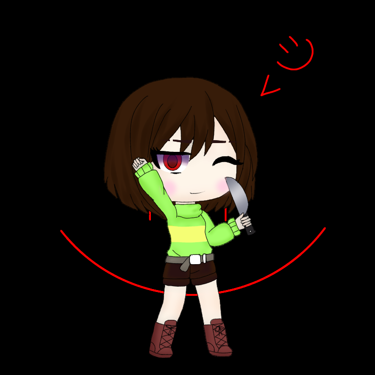 undertale chara smile - ibisPaint