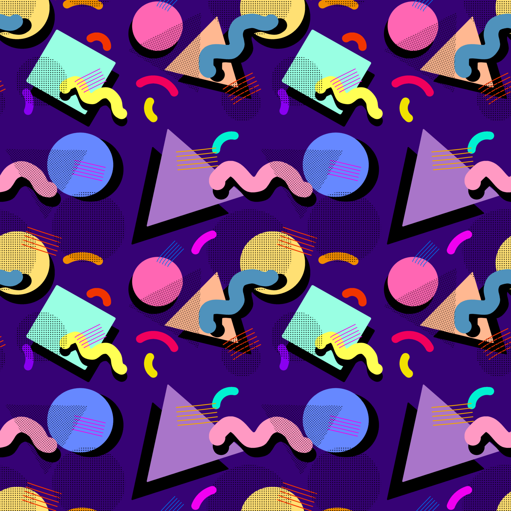 Retro pop pattern 1 b - ibisPaint