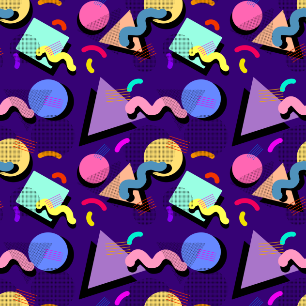 Retro pop pattern 1 b - ibisPaint