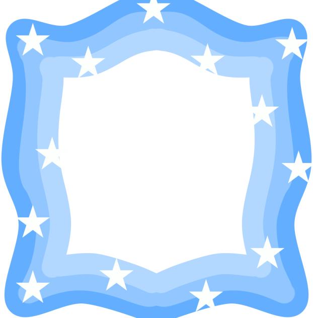 Y2K frame (blue) - ibisPaint