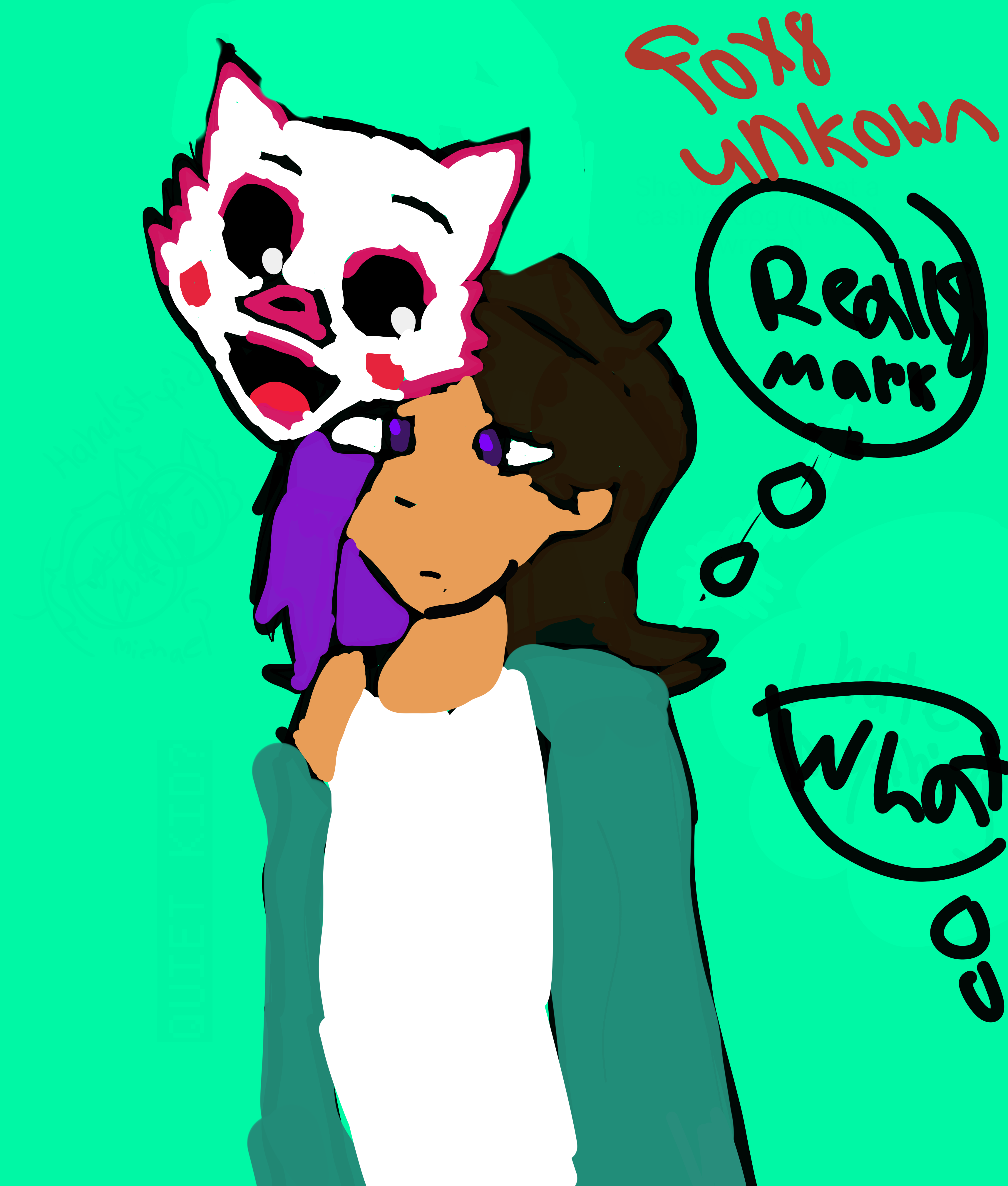 my fnaf oc mangle mask bully - ibisPaint