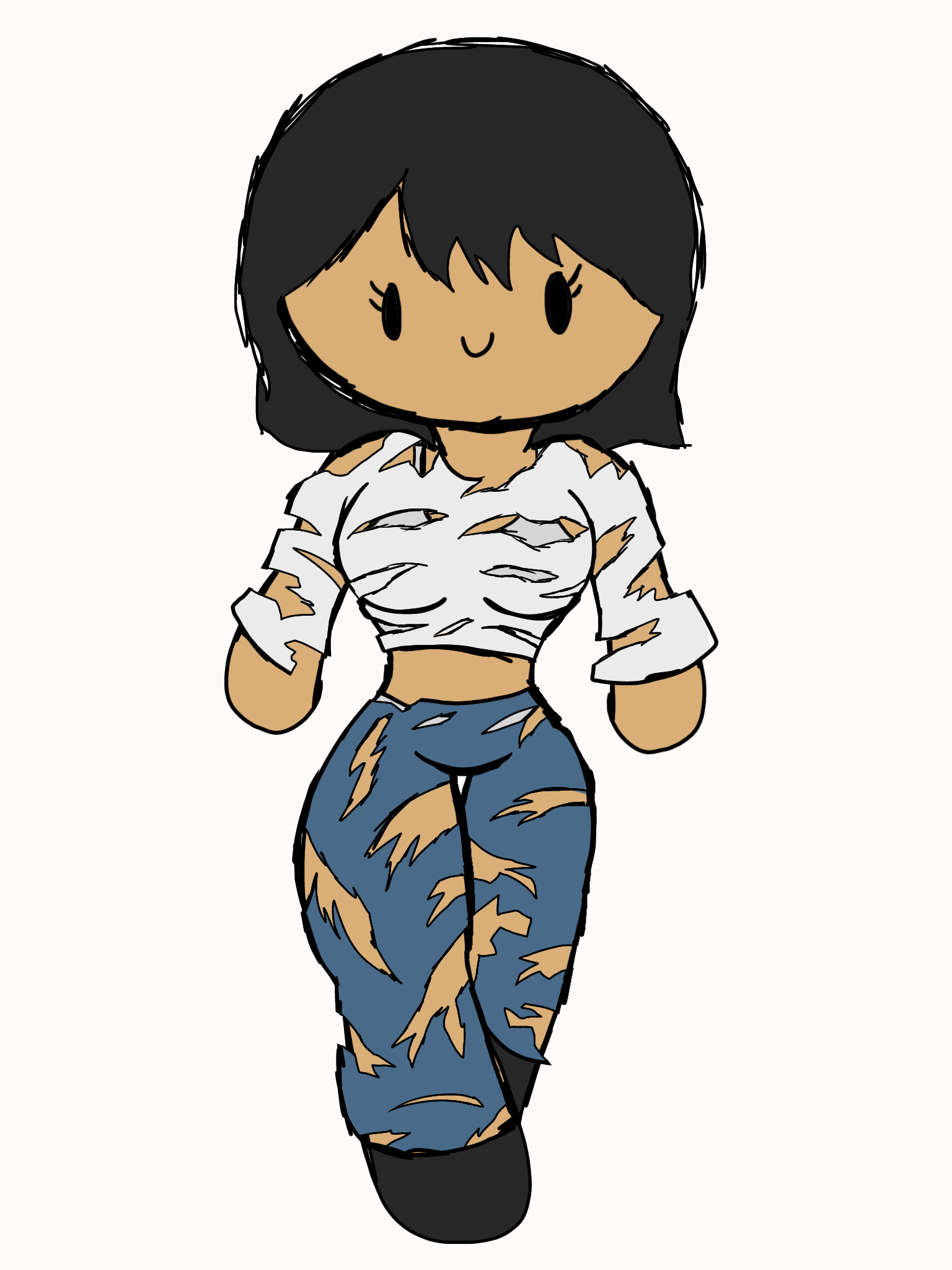 ripped clothes outfit - ibisPaint