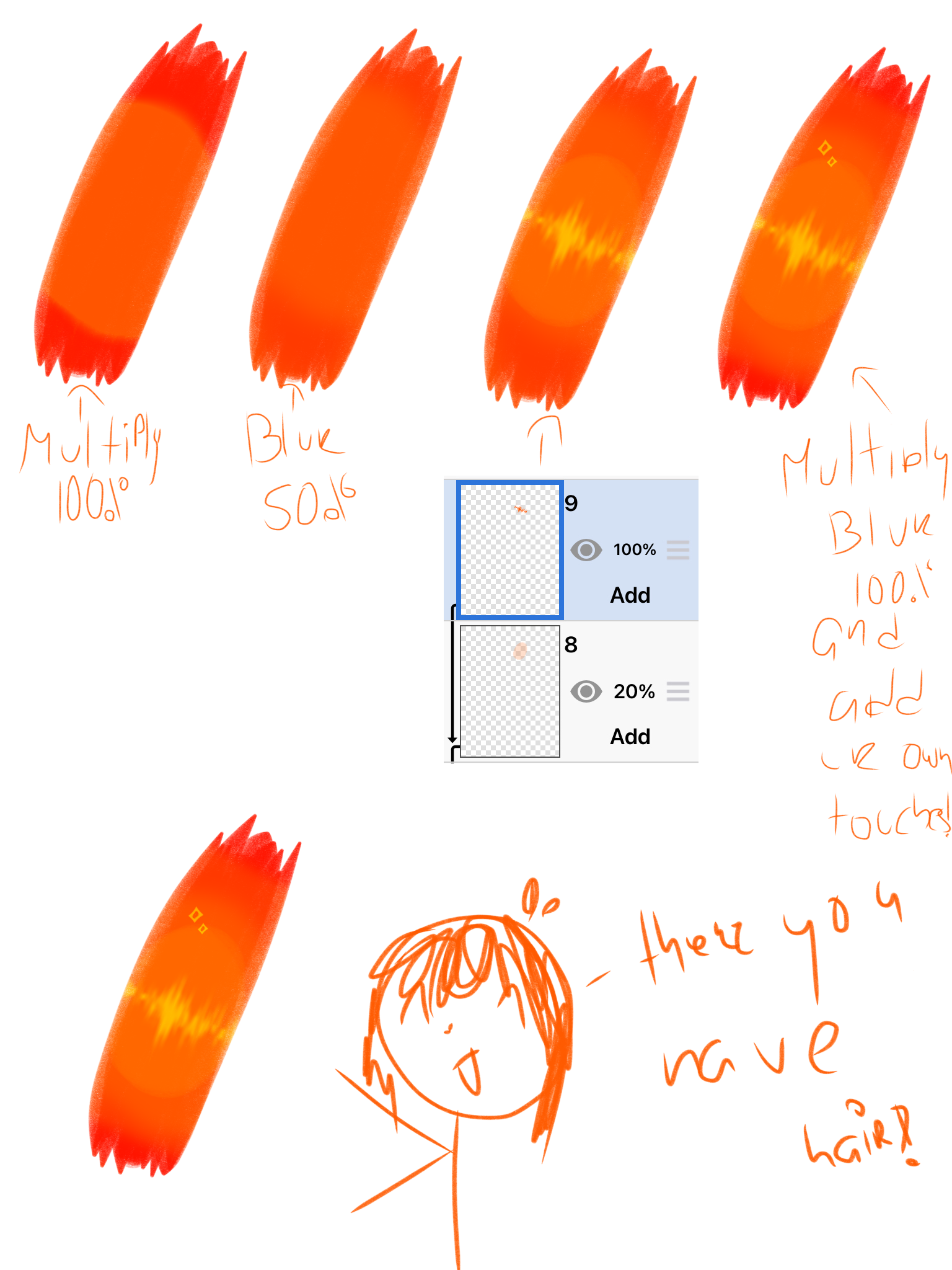 How to shade hair (improved) - ibisPaint