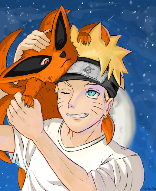 Naruto and Kurama - ibisPaint