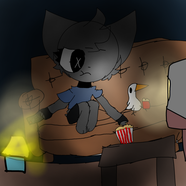 my kit oc watching tv - ibisPaint