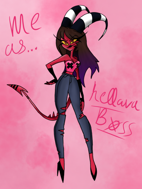 Me as hellava boss XD - ibisPaint