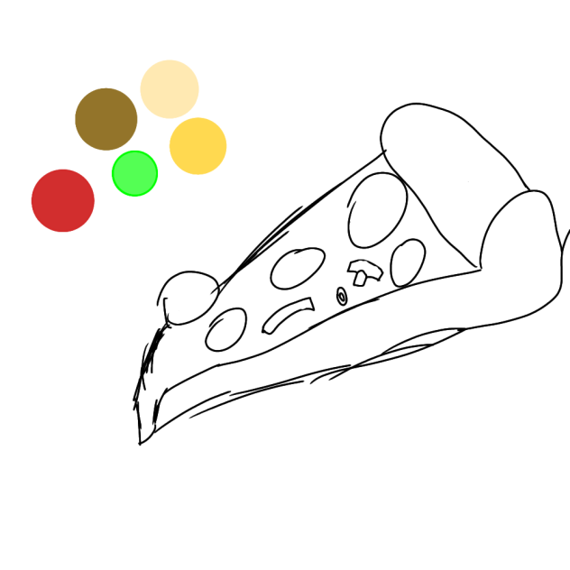 Example of a pizza - ibisPaint