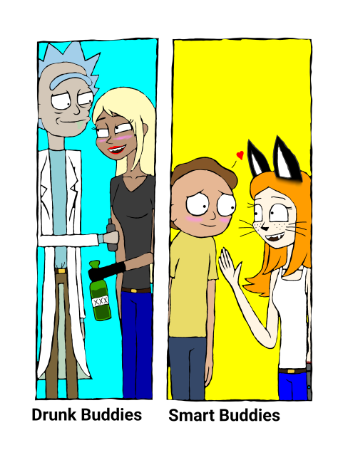 Rick and Morty x Astrea and Lulu - ibisPaint