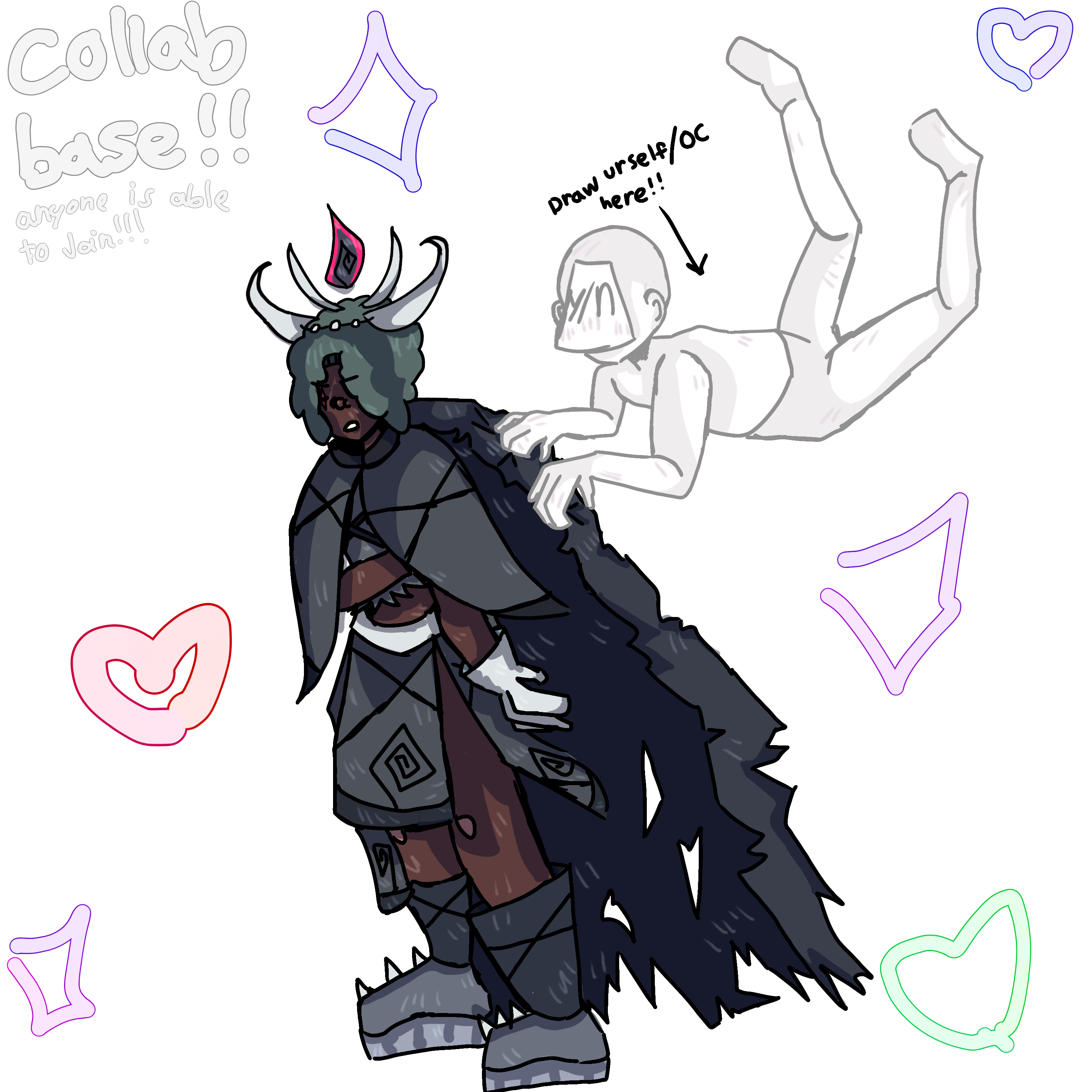 fake collab base!! pls join it!!! - ibisPaint