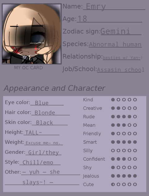 ~ Character profile ~ - ibisPaint