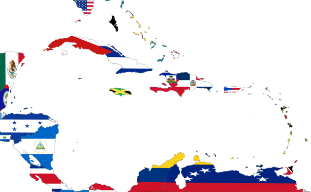 Flag map of the Caribbean - ibisPaint