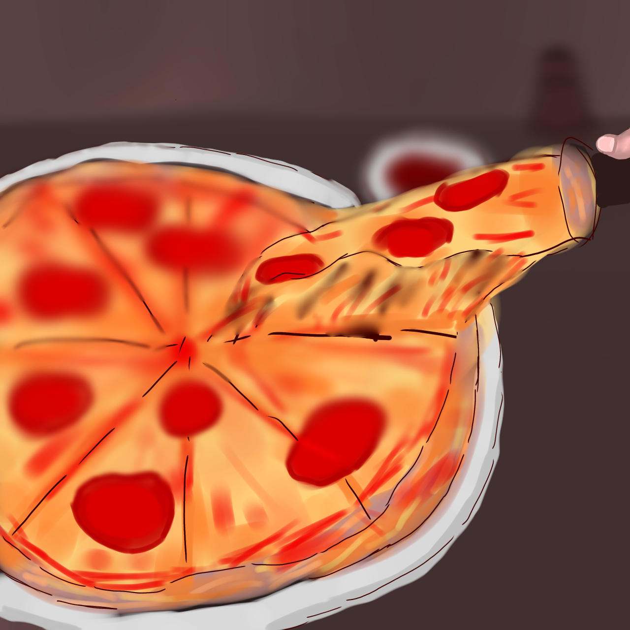 Cheese pull - ibisPaint