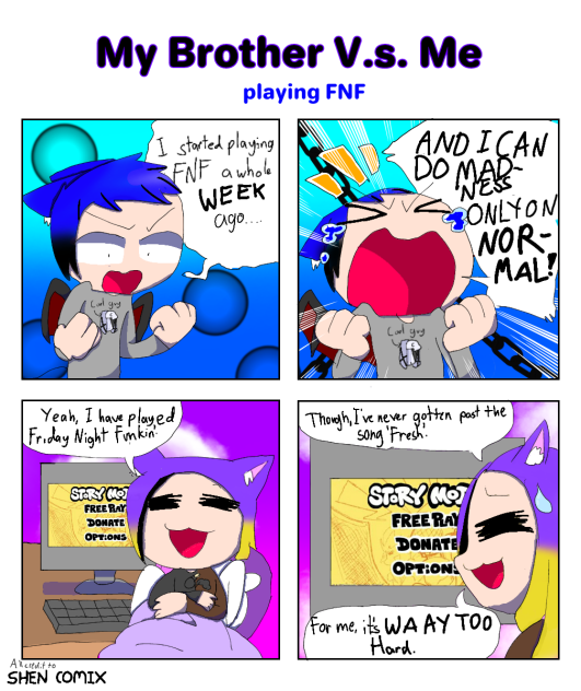 FNF , me VS my brother - ibisPaint