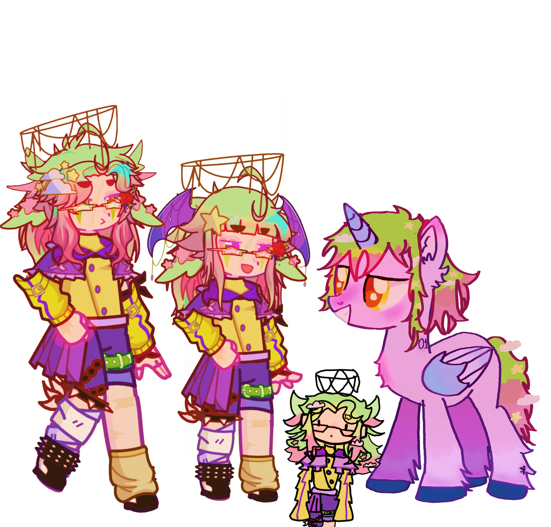 My oc in 3 different styles - ibisPaint