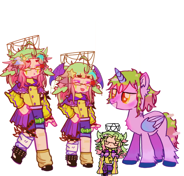 My oc in 3 different styles - ibisPaint