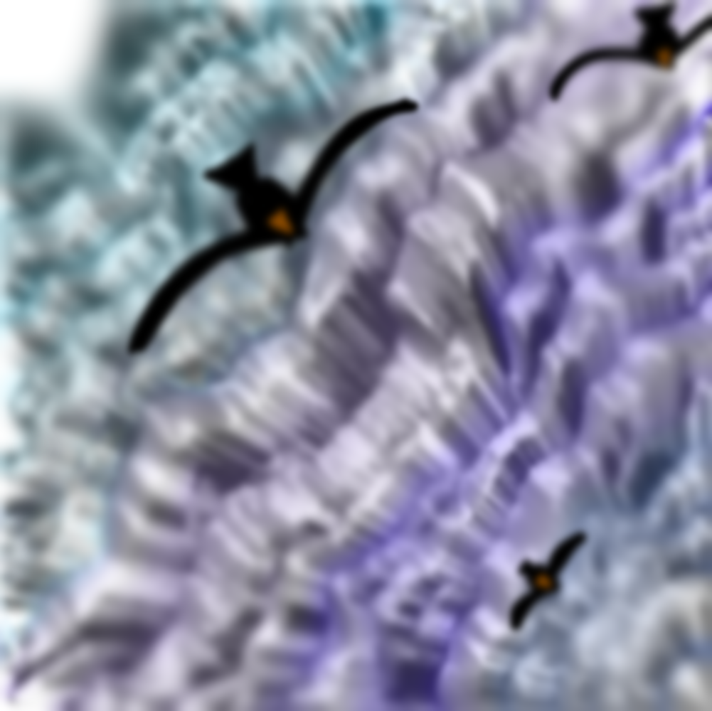 Birds flying above a city - ibisPaint