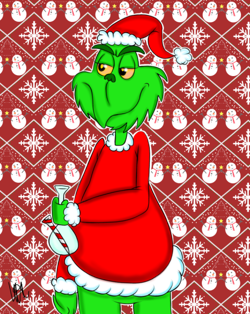 Mr Grinch marijuana - ibisPaint
