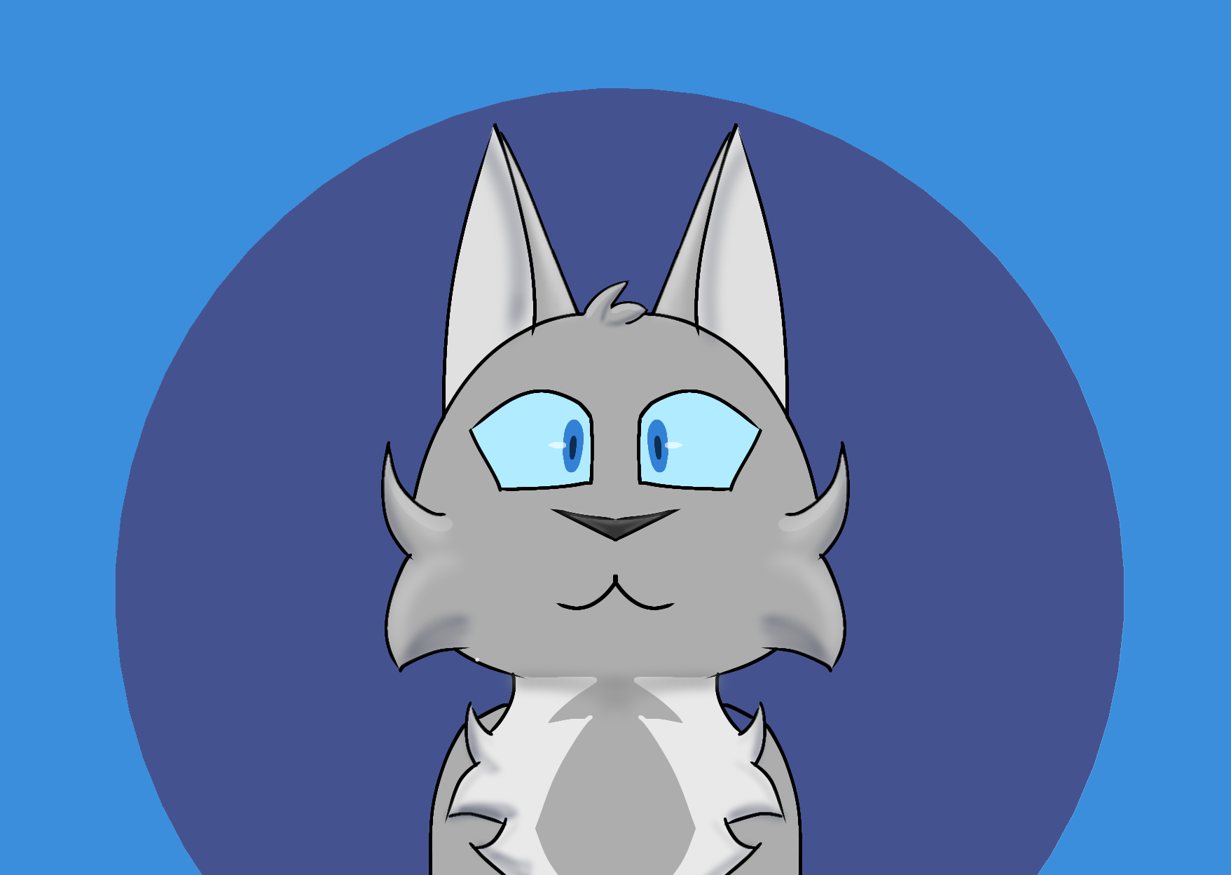 gray kitten drawing - ibisPaint