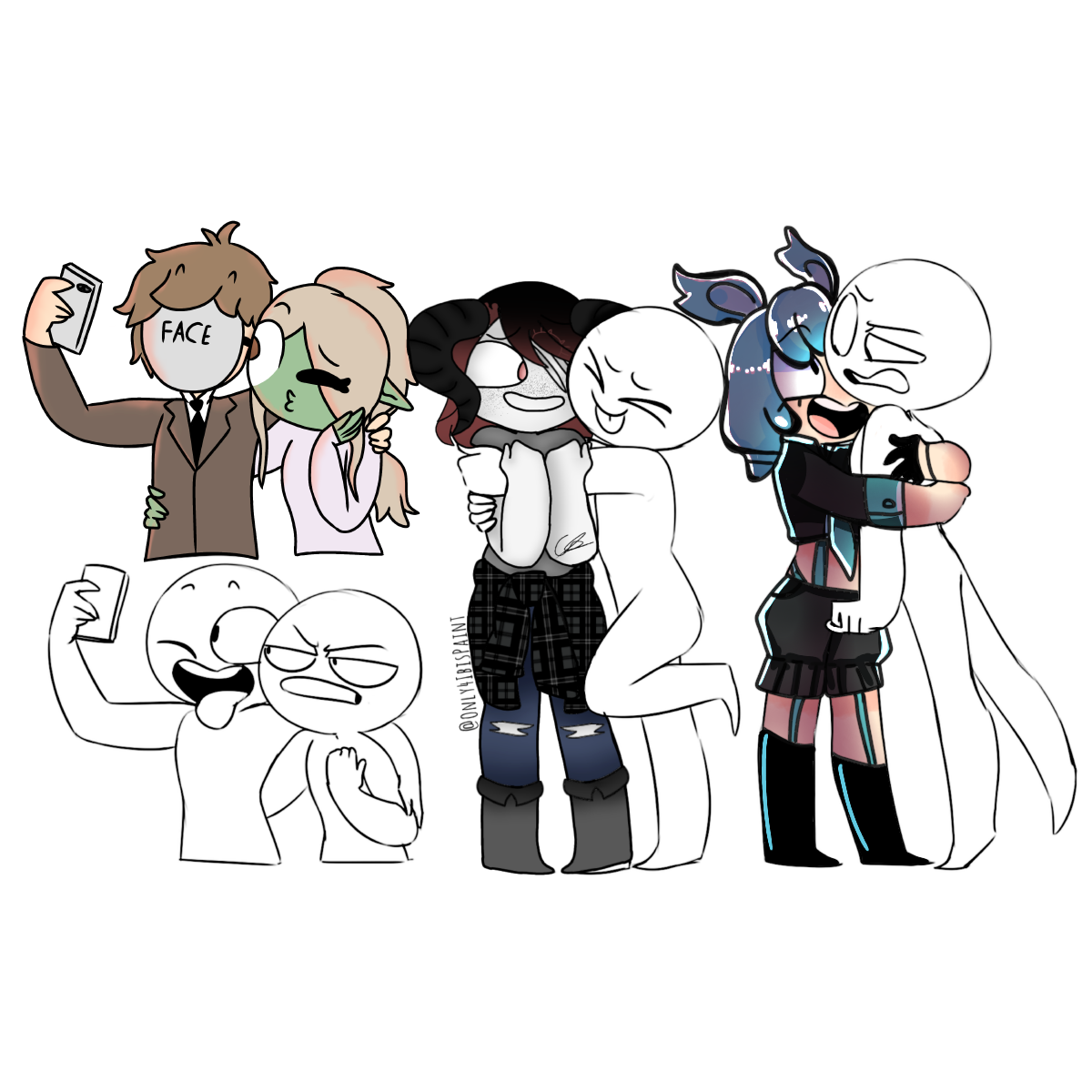 Hugging Collab! - ibisPaint