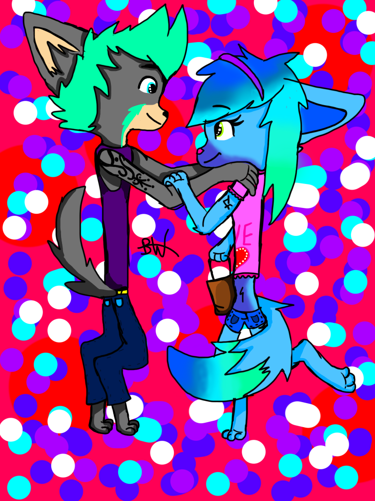 two furries (speed art) - ibisPaint