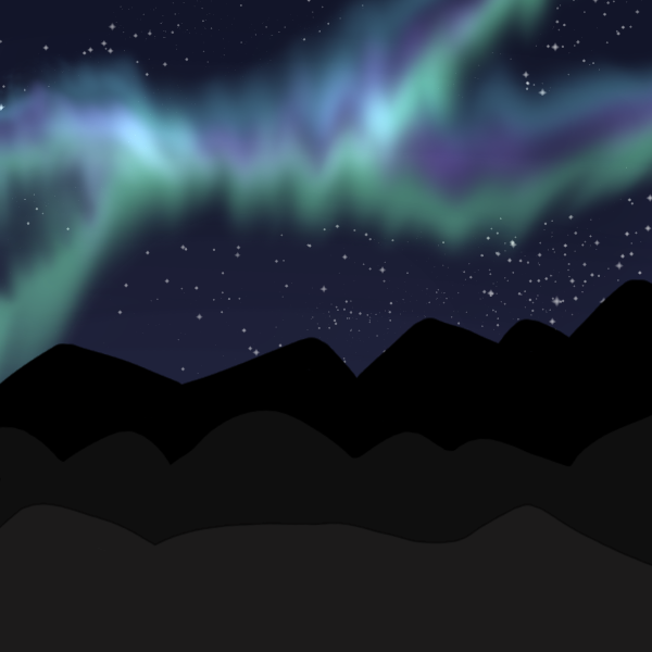 Attempt at aurora borealis - ibisPaint