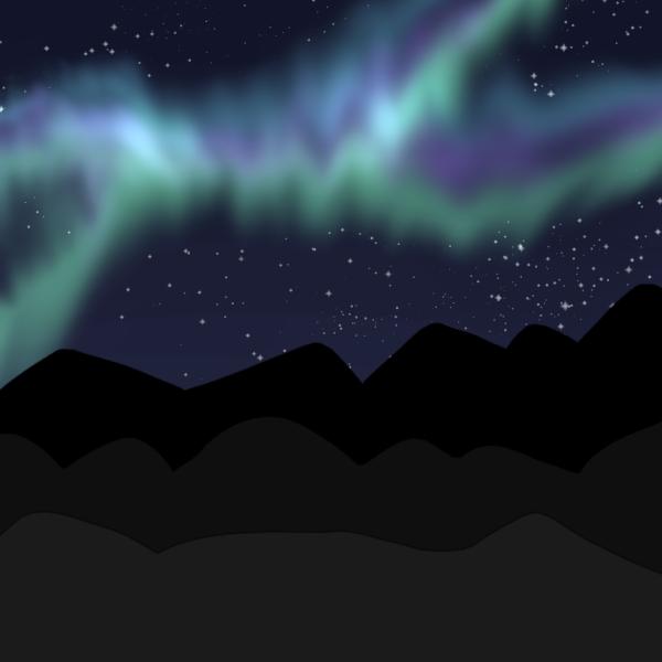 Attempt at aurora borealis - ibisPaint