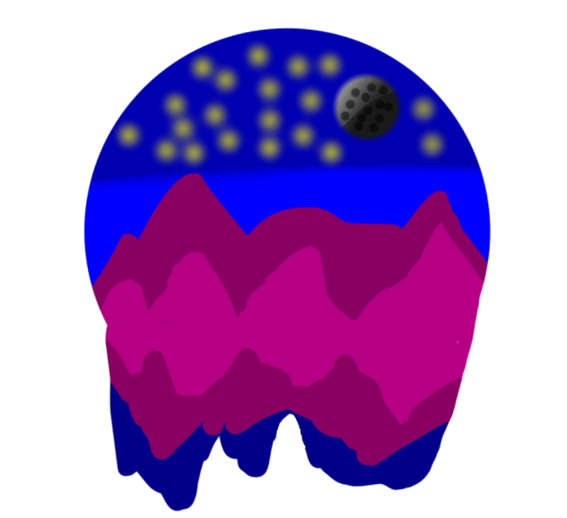 the light moon mountain - ibisPaint