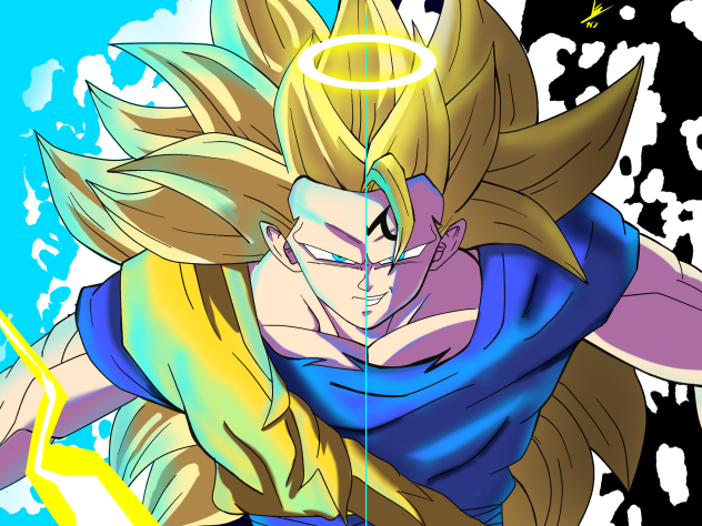 Goku Ssj 3 & Ssj 3 Majin - ibisPaint