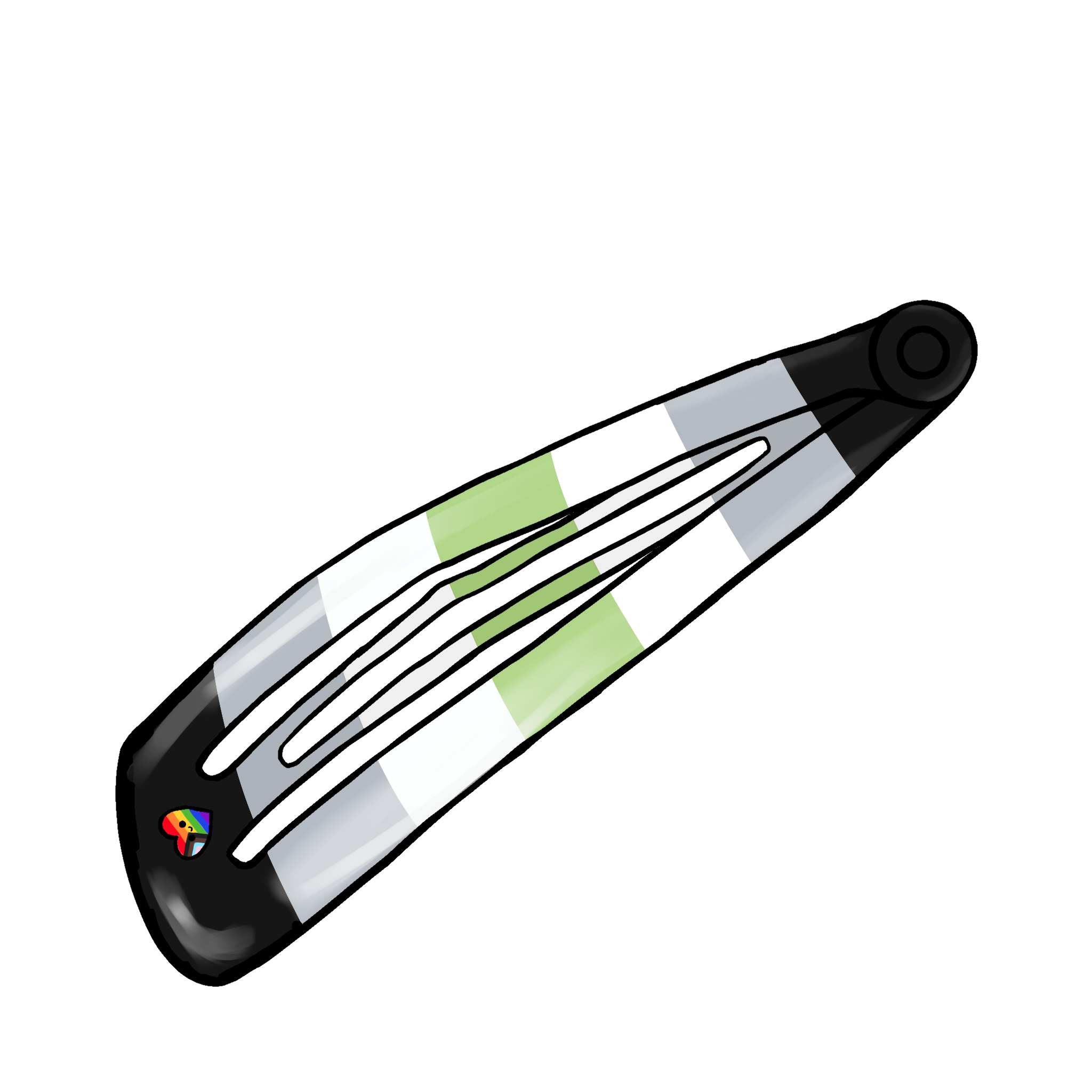 Pride Flag Barrette - Agender - ibisPaint