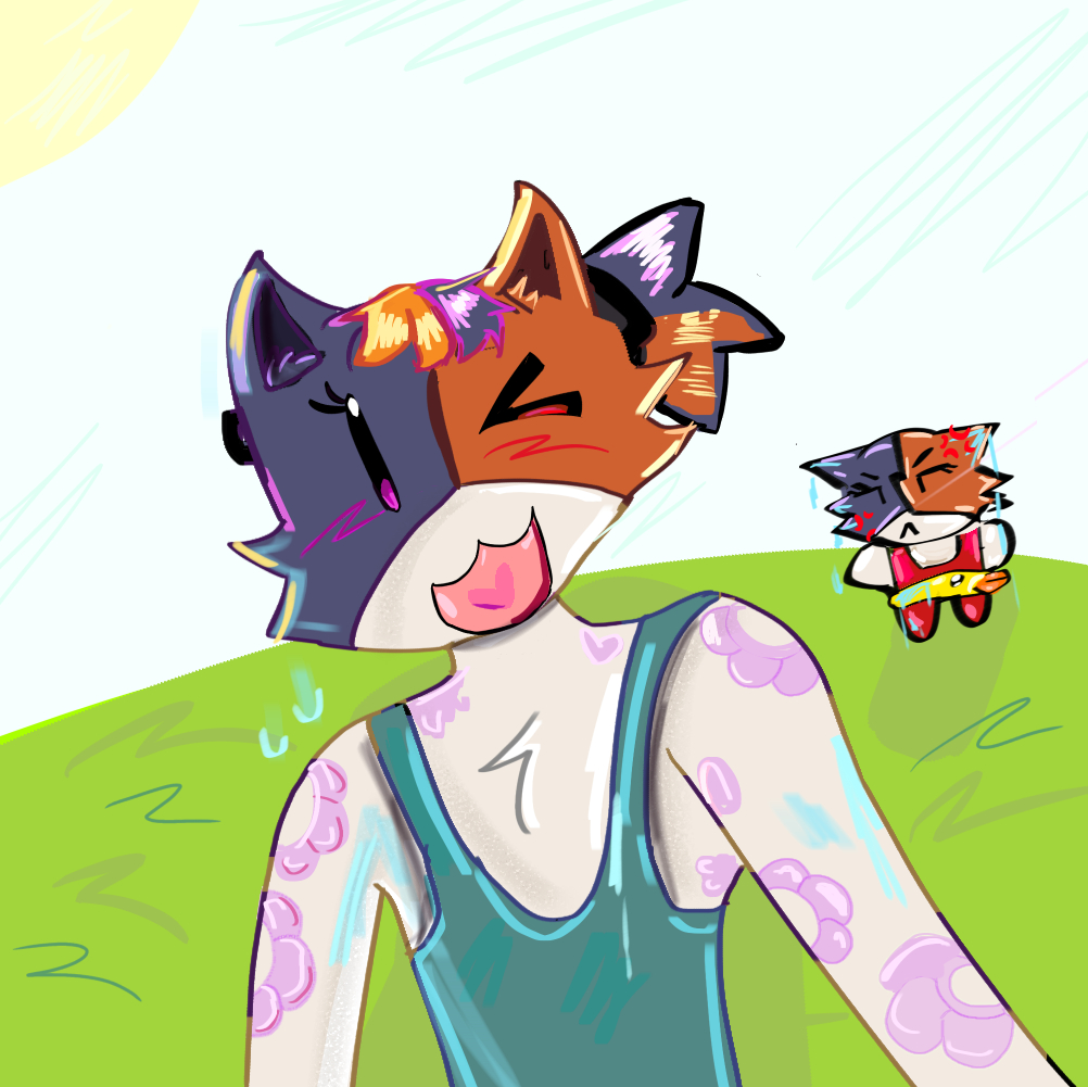 Cate meowdy and Meow skulls in summer! - ibisPaint