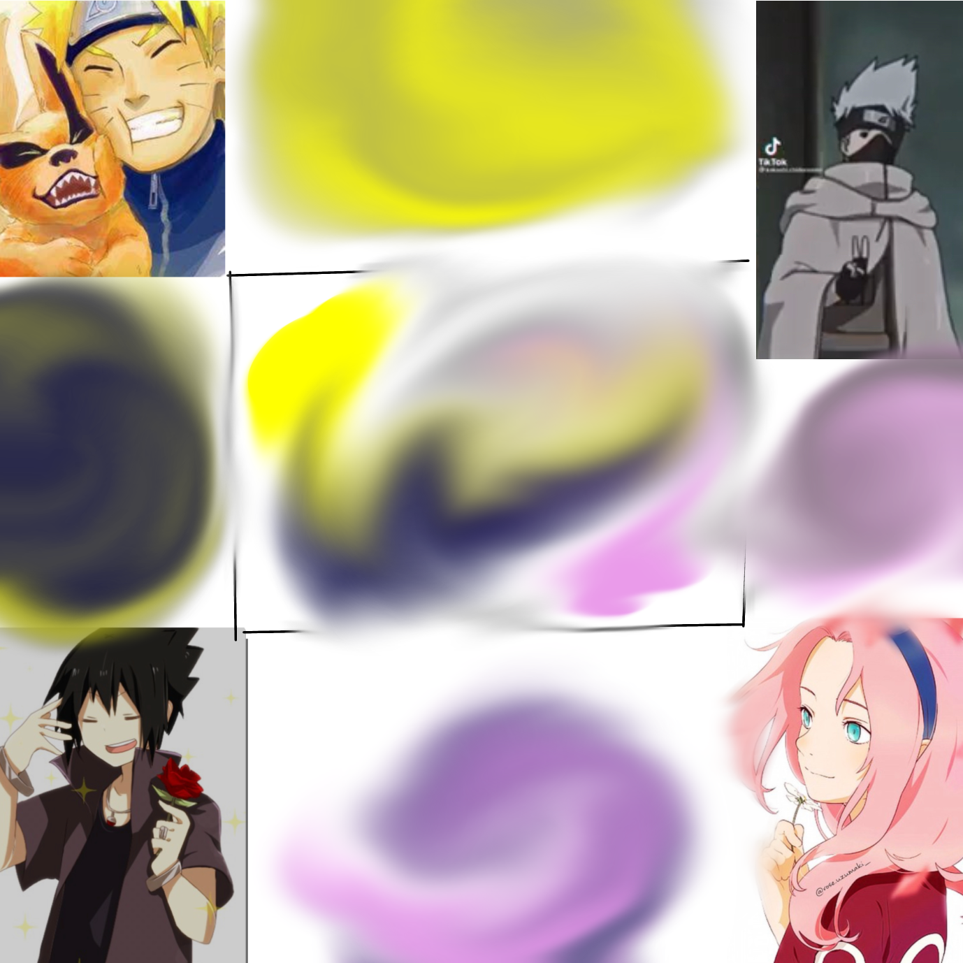 Naruto sasuke kakashi Sakura mix color - ibisPaint
