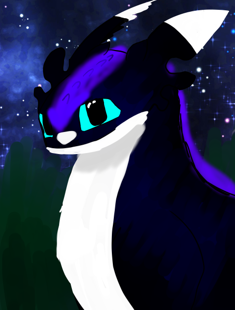 Dart the night light fury as an alpha - ibisPaint