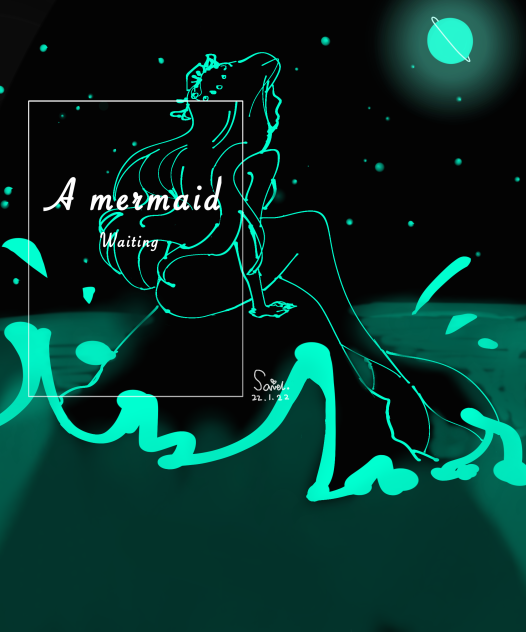 waiting a mermaid - ibisPaint