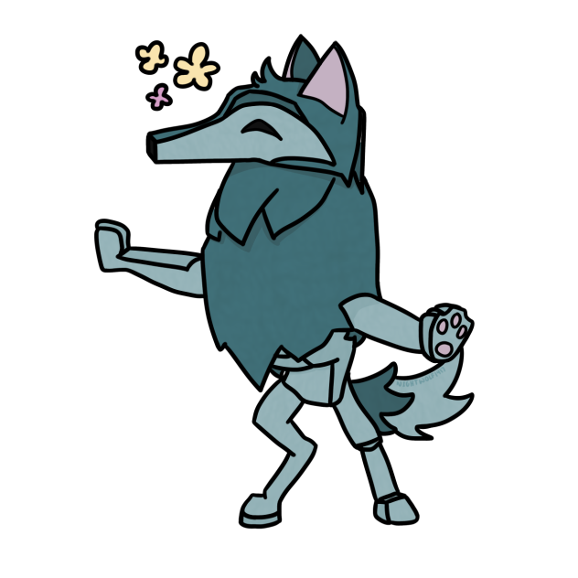 AJ Arctic Wolf Sticker - ibisPaint