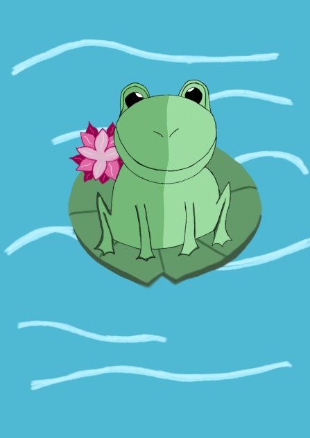 Floating Frog - ibisPaint