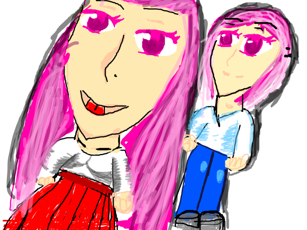 pink girl drawing part 2 - ibisPaint